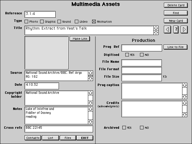 The Collection and Management of Assets